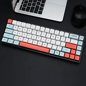 MOLGRIA Salmon MDA Keycaps, 135 Set Custom Keycaps Salmon for Gaming Keyboard, PBT MDA Dye Sublimation Keycaps with Keycap Puller for Gateron Kailh Cherry MX 104/87/74/61 60 Keyboard