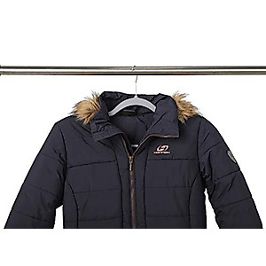 Finnhomy Heavy Duty 50 Pack Plastic Hangers, Durable Clothes Hangers with New Generation Non-Slip Pads,Space Saving Easy Slide Organizer for Bedroom Closet, Great for Shirts, Pants, Gray