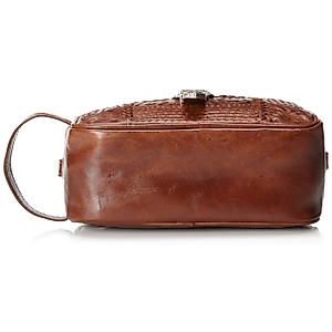 American West Leather Shave Kit/Toiletry Travel Bag - Retro Romance