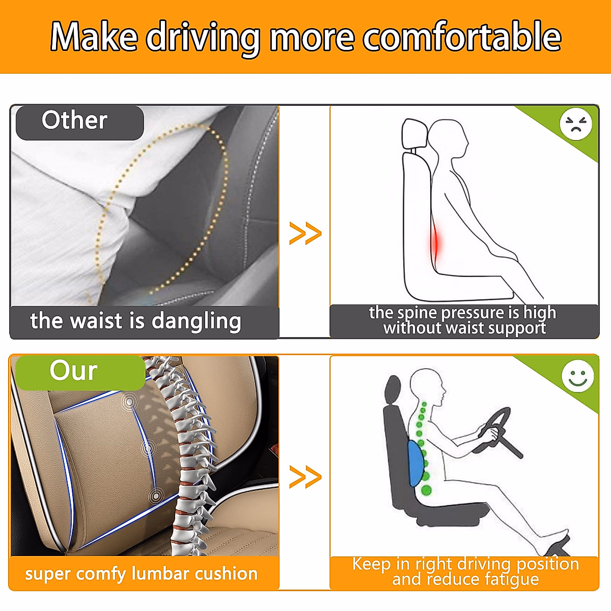 RAWAKORW Car Seat Covers Fit for Toyota Tacoma 2016-2023 Front Set Leather Seat Covers Set with Lumbar Support Premium Automotive Cushion Protector(2 Seat, Beige)