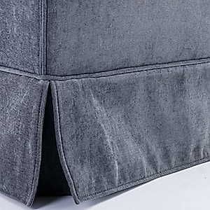 Locus Bono Swivel Accent Chair Set of 2, Upholstered Swivel Chairs for Living Room, Bedroom, Lounge, Nursery, Fabric Swivel Barrel Chair for Small Space (Gray), SD-203