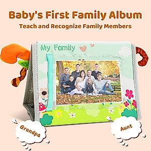 Baby Mirror Toys for Tummy Time, Newborn Infant 0 3 4 6 12 Months Old Boy, Girl . Brain Developmental Montessori Sensory High Contrast Crinkle Book w Safe Mirror for Floor, Crib, Car, Bouncer