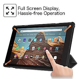 Fintie Slim Case for Amazon Fire HD 10 Tablet (Compatible with 7th and 9th Generations, 2017 and 2019 Releases) - Ultra Lightweight Protective Stand Cover with Auto Wake/Sleep, Black