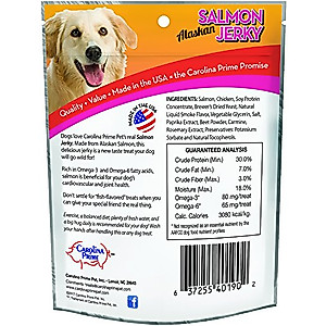 Carolina Prime Pet 40192 Salmon Jerky Treat For Dogs ( 1 Pouch), One Size (packaging may vary)