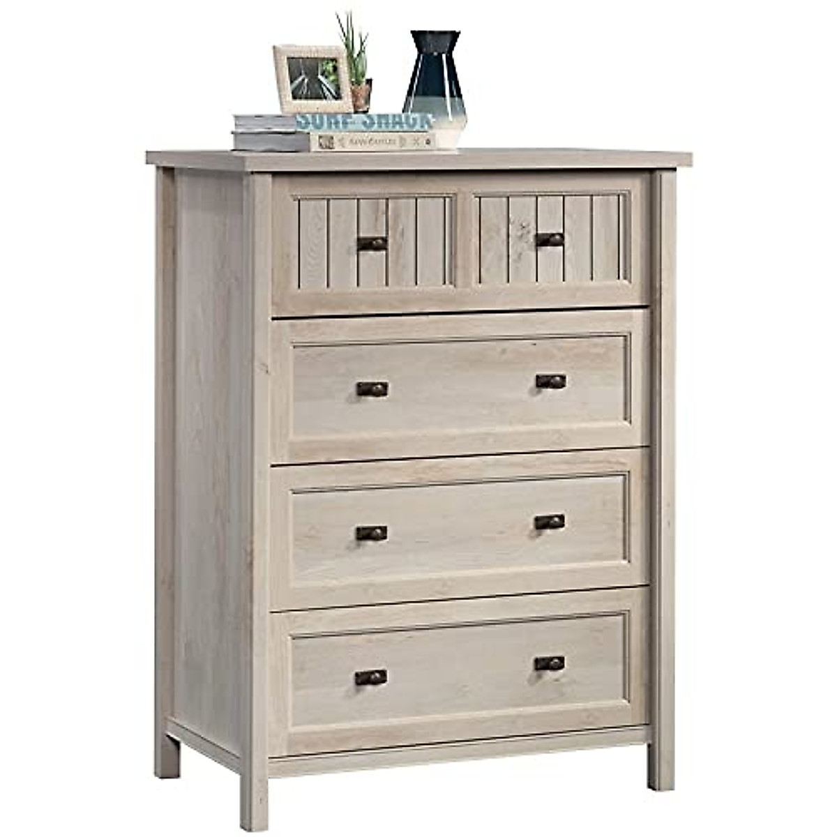 Sauder Costa 4-Drawer Chest in Chalked Chestnut, Chalked Chestnut Finish