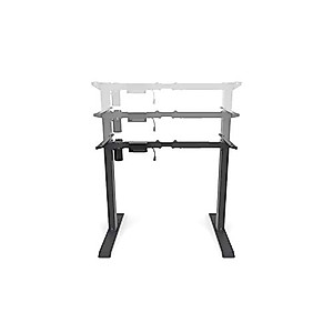 HON Basyx Commercial-Grade Single Motor Electric Height Adjustable, Standing Desk Base, 28" to 47" High, Black