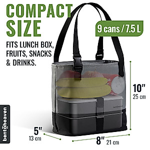 Insulated Lunch Tote for Work and School with Durable Materials, Variable Strap/Handler, Wide Opening - Cooler Lunch Bag for Women & Men - Fits All Bentoheaven Bento Lunch Boxes and Other Containers