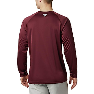 Columbia NCAA Texas A&M Aggies Men's Terminal Tackle Long Sleeve Shirt, 2X Big, TAM - Deep Maroon/White