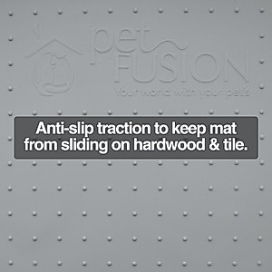 PetFusion ToughGrip Waterproof Cat Litter Matt with Inner Channels & Raised Outer Lip | XL | Premium Grade Silicone | Housebreaking Cat Supplies Needs