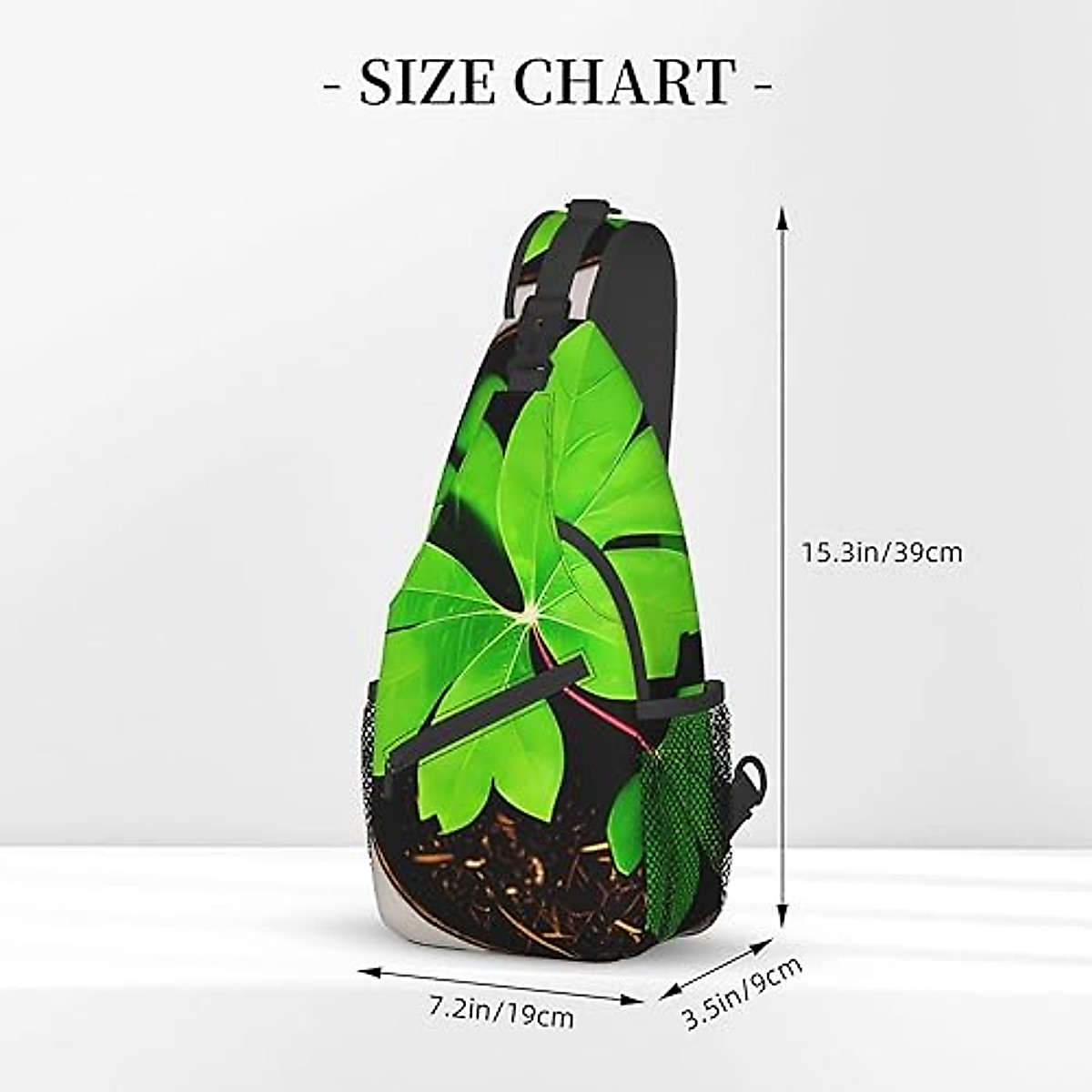 St Patricks Day Leaves High Storage Capacity Chest Bag Diagonally Sling Backpack Crossbody Shoulder Bag For Men Women