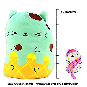 Cats vs Pickles - Jumbo - Mint Chippie - 8.6" Super Soft and Squishy Stuffed Bean-Filled Plushies - are You Team Cat or Team Pickle? Collect Them All!