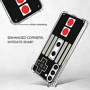 Gifun Game Case for Samsung Galaxy S21, Hard PC+TPU Bumper Clear Protective Case Compatible with Samsung Galaxy S21 2021 - Retro Game