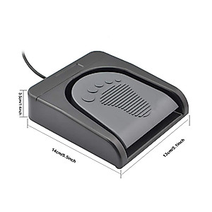 iKKEGOL Upgraded USB Single Foot Pedal Switch Control One Key Footswitch Program Customized Computer Keyboard Mouse Game Action HID (Black)