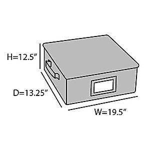 Covermates Keepsakes - Adjustable Zip-Top Storage Box - Configurable FlexGrid Compartments - Heavy Duty Polyester- Reinforced Handles - Stackable Design - Indoor Storage-Scarlett Red