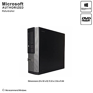 Dell Optiplex 990 SFF PC, Intel Core i5 3.1GHz, 8GB RAM, 1TB HDD, Keyboard & Mouse, Wi-Fi, 19" LCD Monitor, DVD-RW, Windows 10 (Renewed)