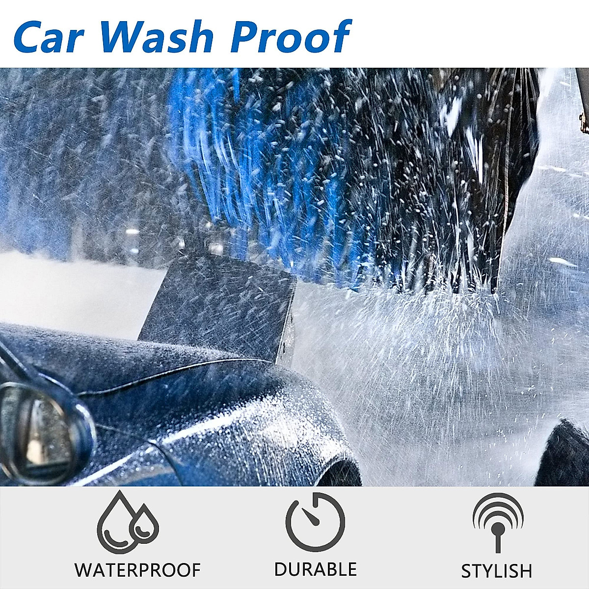 Anina Antenna Mast Replacement 3.8 Inch for 2010-2014 Ford Mustang, 2013-2023 Ford Transit, 2013-2019 Lincoln MKZ AM/FM Radio Stubby Aerial Short Antenna Mast Black Aluminum Car Wash Proof