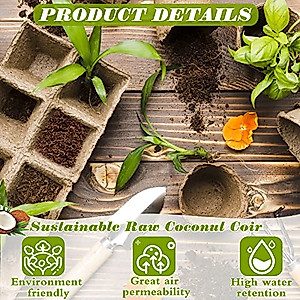 ZeeDix 50pcs (30mm) Coco Coir Pellets Organic Potting Soil for Planting Compressed Coco Coir Soil Coconut Soil Seed Starters for Indoors or Outdoors Bonsai Herbs Plants Flowers and Vegetables