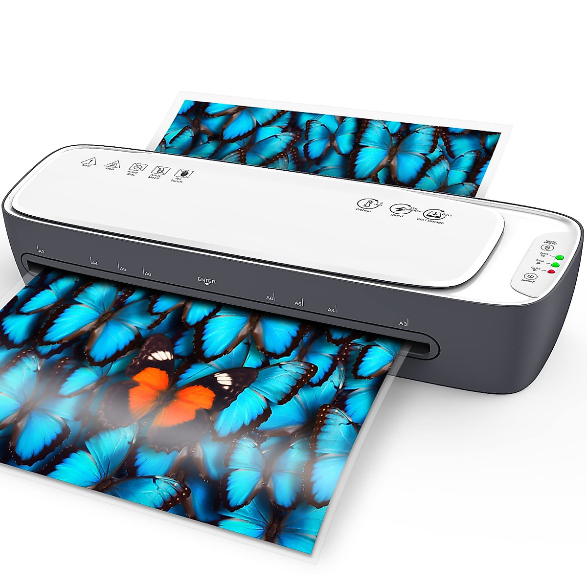 Laminator, 9-Inch Thermal Laminator Machine A4 Personal Lamination with Laminating Sheets for Teachers, 6 in 1 Mini Laminater for Home School Office Use