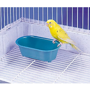 Penn-Plax Bird Bath with Mirror – Designed for Small Bird use, Easy to Setup, BA513