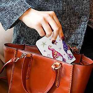 Scandinavian Gnomes St. Patrick's day Green Shamrock Grey Credit Card Coin wallet, RFID Blocking Compact Women Leather Card Holder, Key Change Organizer, Zipper Purse Clutch Pouch Pocket