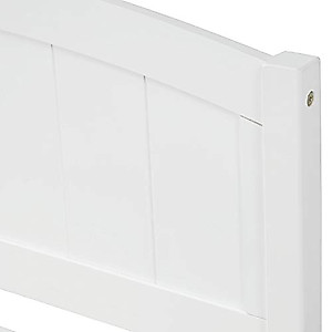 Twin Size Platform Bed with 2 Storage Drawers, Solid Wood Twin Bed Frame with Slat Support and Headboard for Kids, Teen, Adults, No Box Spring Needed(Twin, White)