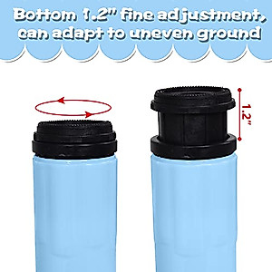 monleelnom Children's Table and Chair Set Suitable for Boys and Girls Age 2-12 Height Adjustable Table top Can be Painted with 6 Seats Suitable for Family Learning Daily use (Sky blueBlue)