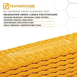 Featherstone Outdoor El Cordion Insulated R-Value 2.1 Sleeping Pad Closed Cell Foam Mat for Ultralight Backpacking Thru-Hiking and Camping