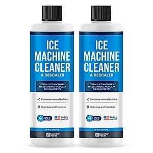 Essential Values 2-Pack Ice Machine Cleaner and Descaler 16 fl oz, Nickel Safe Descaler | Ice Maker Cleaner Compatible with All Major Brands (Scotsman, KitchenAid, Affresh)