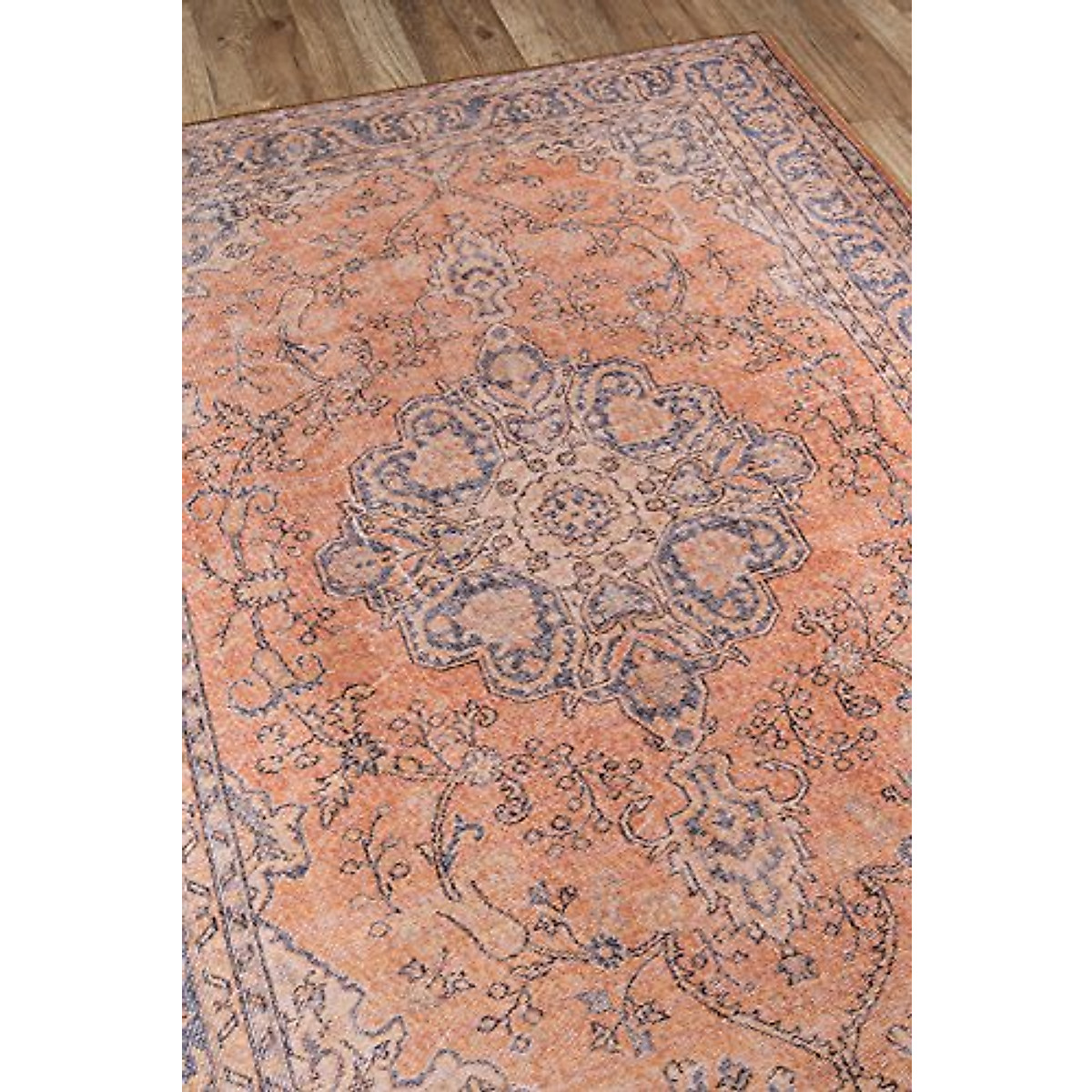 Momeni Rugs Afshar Traditional Medallion Area Rug x, 2'3" x 7'6" Runner, Copper