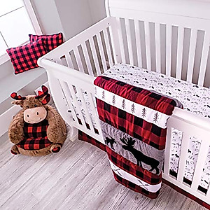 Trend Lab Lumberjack Moose 6Piece Crib Bedding Set
