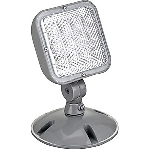 Shine LED Remote Emergency Light Head - Single Head LED Lamp Remote Capable 9.6V - for Business, Office, Warehouse, Gray