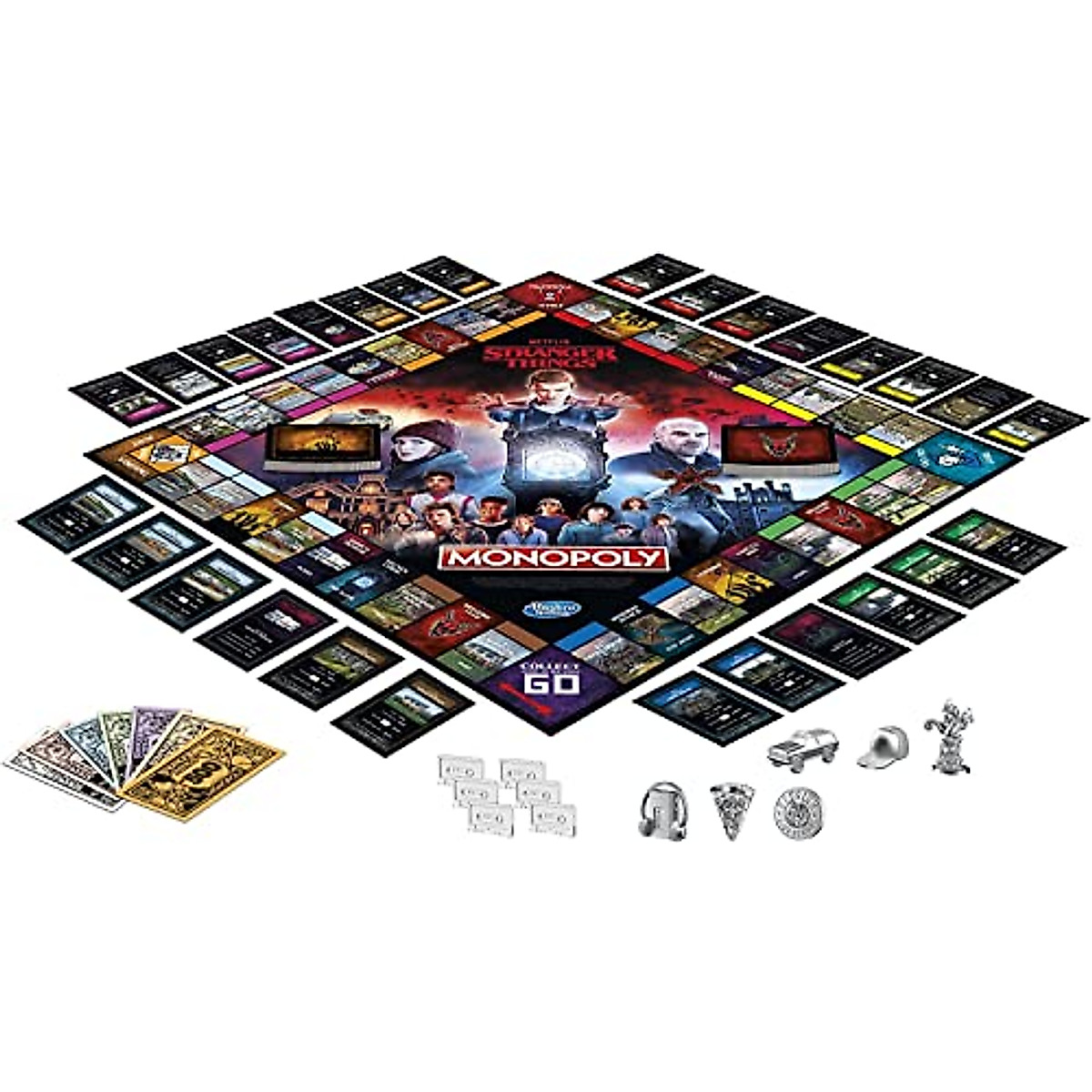 MONOPOLY: Netflix Stranger Things Edition Board Game for Adults and Teens Ages 14+, Game for 2-6 Players, Inspired by Stranger Things Season 4, Multicolor