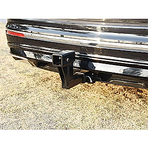 TOPTOW Trailer Hitch Extender Adapter with 6-inch Riser/Drop, 2" Receiver, 2-inch Solid Shank, 10000lbs Capacity, Anti-Rattle Bolt