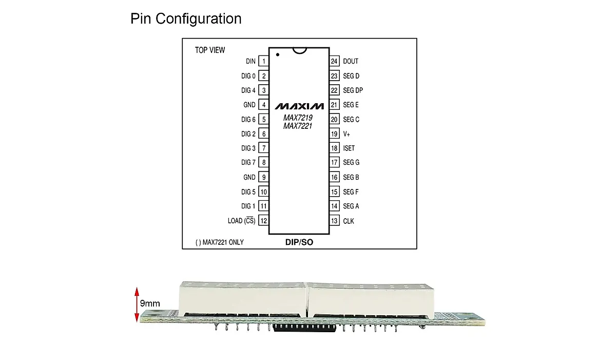 DEVMO 4pcs 8-Digit 7 Segment Module MAX7219 8 Bit Digital Segment Tube ...