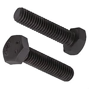 M10-1.5 x 60mm (8 pcs) Black Hexagon Head Bolt, Grade 12.9 Alloy Steel Hex Bolt Full Thread, DIN933
