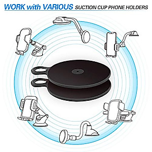 volport Dashboard Pad Mounting Disk for Suction Cup Phone Mount, 2.95in/75mm Sticky Adhesive Disc for Car Dash Cam GPS Holders with 3M Extra Strong Double-Sided Circle Adhesion Replacement Stickers