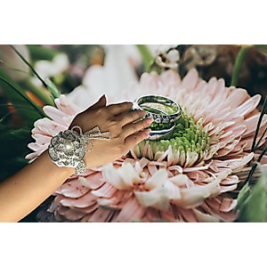 BingooPan Wrist Corsage Wristlet and Boutonniere Set 2 with Artificial Pearl for Luxury Wedding Party Prom (Ivory)