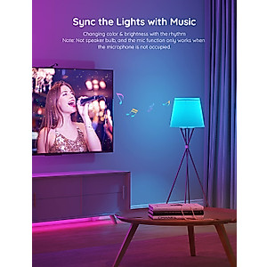 Govee Smart Plug, WiFi Bluetooth Outlets 4 Pack Bundle Smart Light Bulbs, WiFi Bluetooth Color Changing Light Bulbs Work with Alexa and Google Assistant