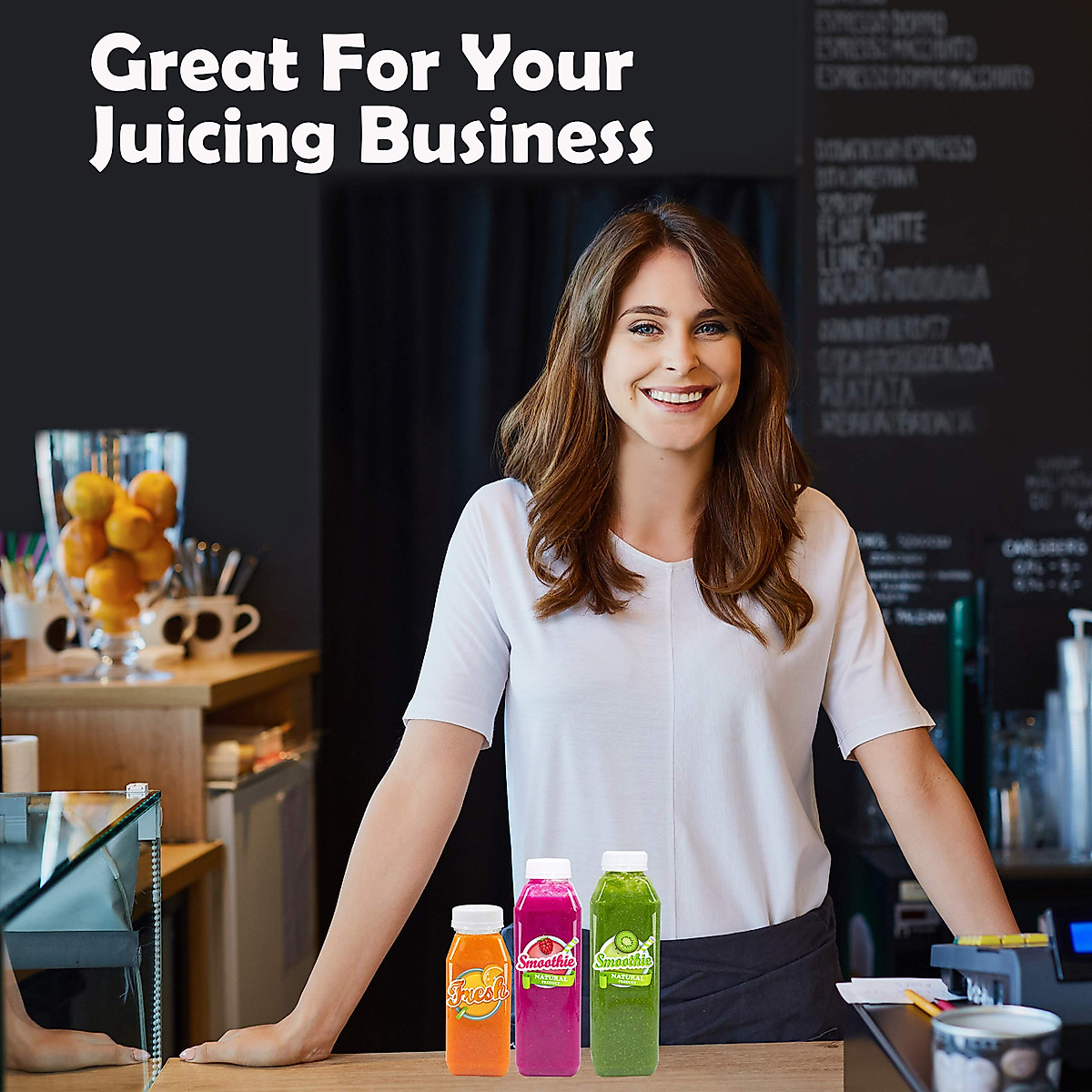 30 Pack of Empty Bottles, Plastic Bottles with Lids, Includes 10 Each Of 8 oz Bottles, 12 oz Bottles, and 16 oz Bottles, Plastic Milk Bottles With Tamper Proof Bottle Caps Lids Great Juice Bottles