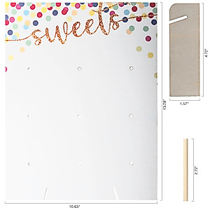 GSM Brands Donut Wall Display Stand, Reusable Pegboard Decoration for Tabletop Holds 9 Donuts, Birthday, Shower, Special (10.63 x 13.78)