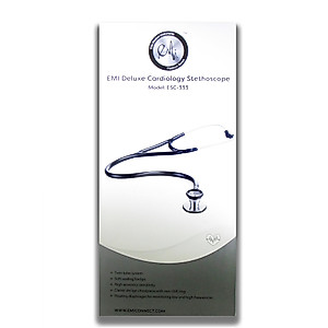 EMI Platinum Series Deluxe Black Cardiology Stethoscope with pressure sensitive Diaphragm ESC-333