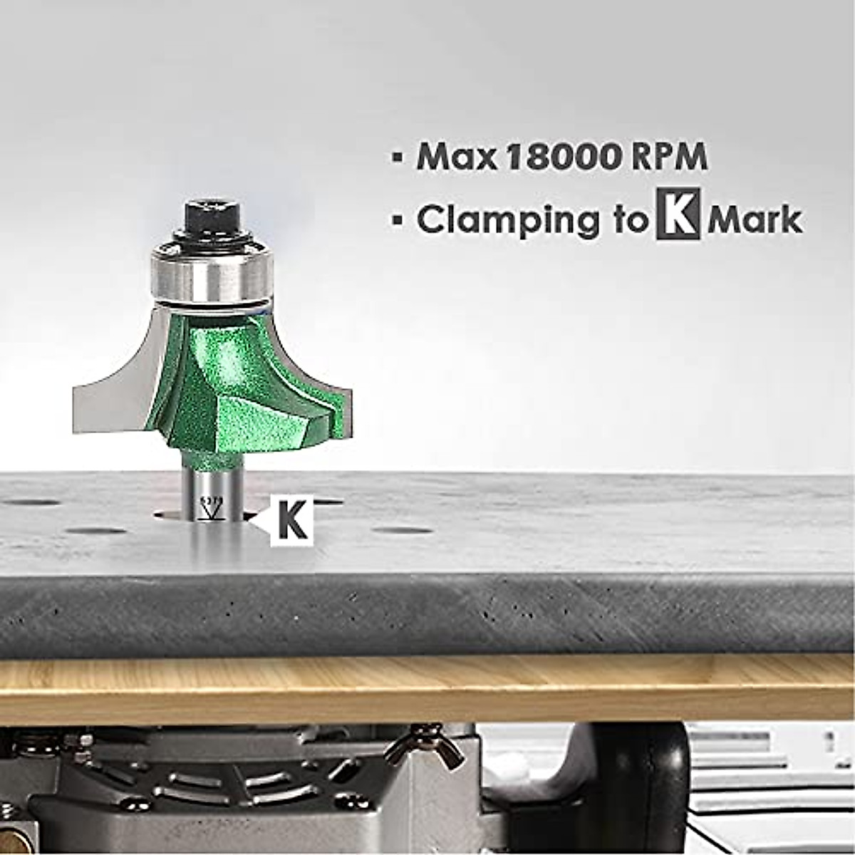 KOWOOD Pro Roundover Bit Set 4 Pcs, 1/4 Inch Shank Router Bit Set, R:1/8", 3/16", 1/4", 5/16"，Designed for Woodworking Enthusiasts