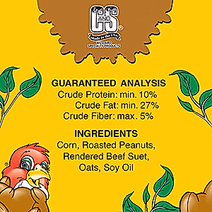 C&S Peanut Delight No Melt Suet Dough, 12/pack 11.75 Ounces