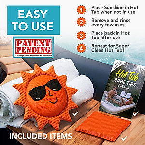 BubbyShine Hot Tub Scum Absorber for Spa Hot Tub Cleaner, Hot Tub Accessories for Adults, Hot Tub Scum Sponge for Hot Tub Oil Absorbing Sponge for Pool Cleaner, Hot Tub Sponge for Scum, 1 Pack