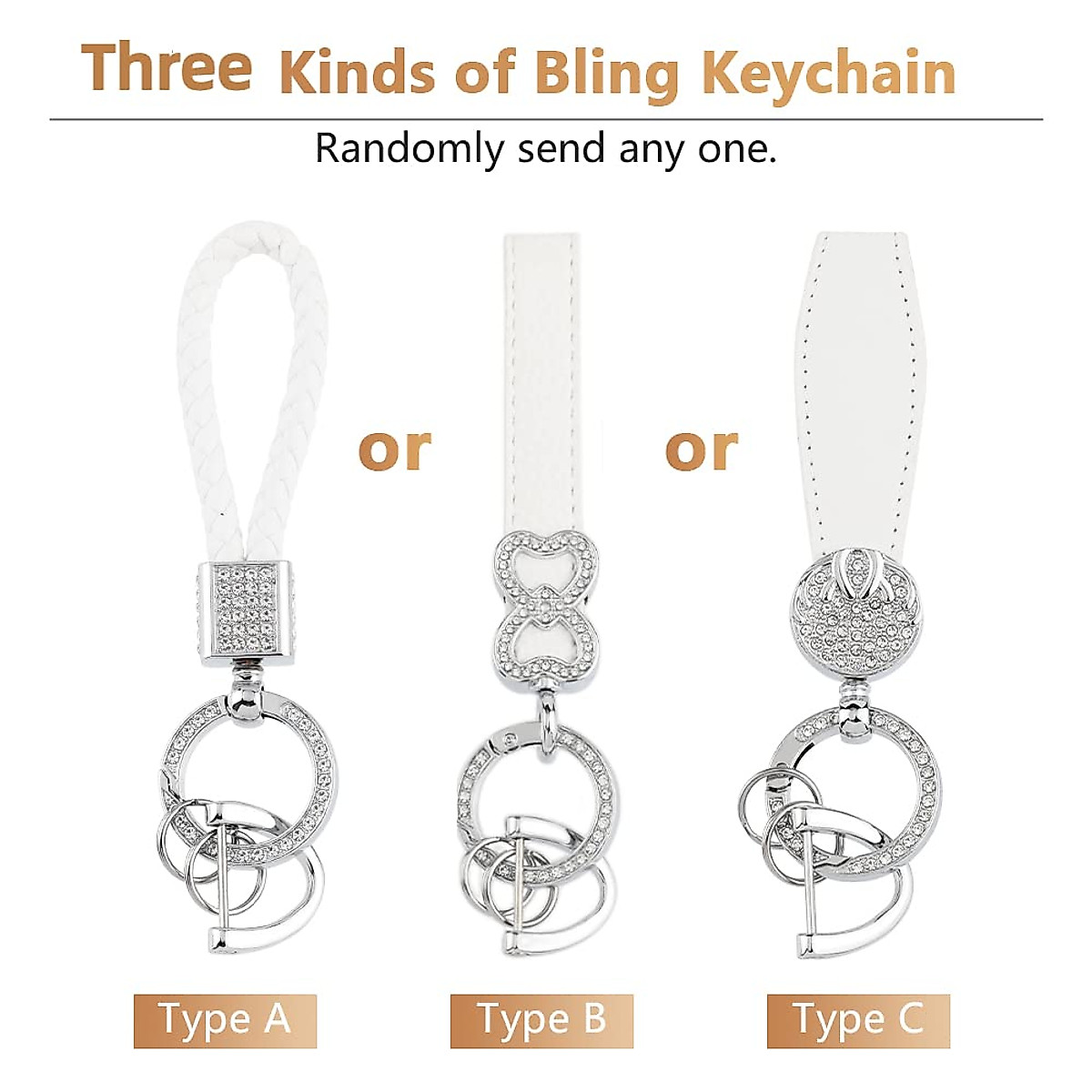 PIFOOG Key Fob Cover for Honda Accord Civic CRV Pilot Passport Insight Accessories White TPU 5 Buttons Smart Keys Case Shell Protector Bling Car Keychain Girly Women