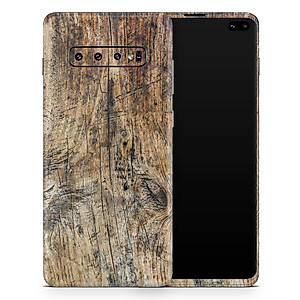 DesignSkinz Raw Wood Planks V6 Protective Vinyl Decal Wrap Skin Cover Compatible with The Samsung Galaxy S20 (Screen Trim & Back Glass Skin)