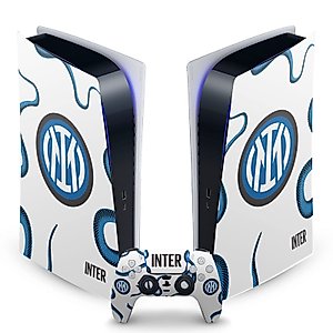 Head Case Designs Officially Licensed Inter Milan Away 2021/22 Crest Kit Vinyl Faceplate Gaming Skin Decal Compatible With Sony PlayStation 5 PS5 Digital Edition Console and DualSense Controller