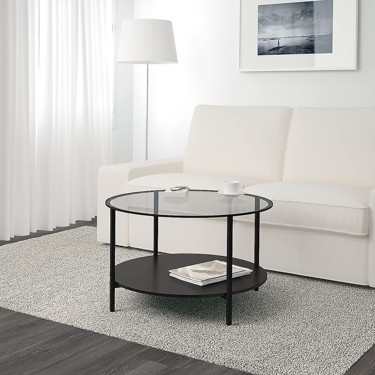 IKEA Vittsjö Coffee Table, Black-Brown, Glass