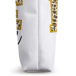 Teach Love Inspire Cute Sunflower Leopard Cheetah Print Gift Tote Bag