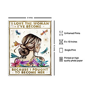 Positive Quotes Wall Art & Decor - Inspirational Quotes - Boho Wall Decor - Hippie Room Decor - Motivational Poster - Encouragement Gifts for Women - Rustic Girls Bedroom Living Room Home Office